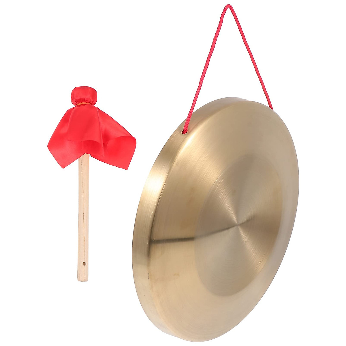 Generic Gong with Mallet, 32 cm/12.59inch Tam Tam Gong Traditional Chinese Percussion Instrument, Copper Decorative Chau Gong for Home, Office(42O43FLA148)