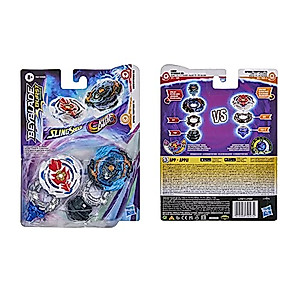 BEYBLADE Burst Surge Dual Collection Pack Hypersphere Lord Hydrax H5 and Slingshock Spiral Treptune T4 Battling Game Top Toys