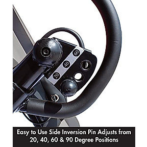 Health Gear ITM5500 Advanced Technology Inversion Table With Vibro Massage & Heat - Heavy Duty up to 300 lbs., Black/Red