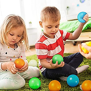 Skylety 8 Pieces Glow in The Dark Sticky Balls Elevated Glowing Stress Balls Relax Cool ASMR Stuff Toy for Ceiling Wall Adults(1.8 Inches,White, Blue, Orange, Green)