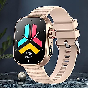 ZW39 Smart Watch for Men Women, Fitness Tracker Watches with Blood Pressure/Blood Oxygen/Heart Rate/Sleep Monitor, 2" Touch Screen Bluetooth Sports Smartwatch Compatible with Android iPhone (Gold)