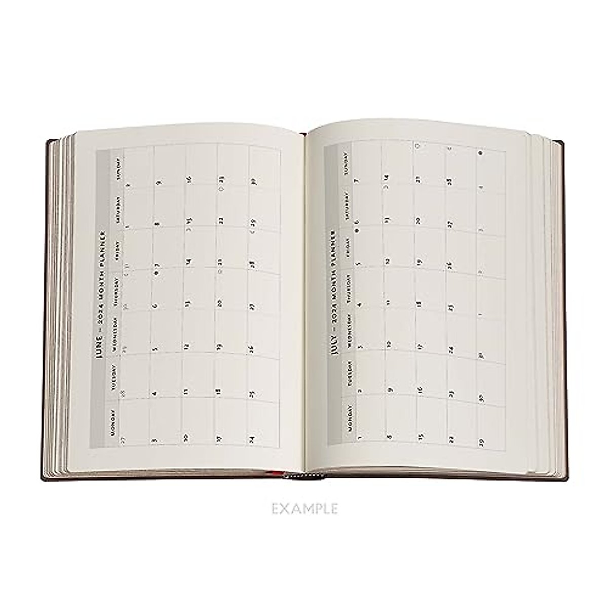 Inkblot (Old Leather Collection) Midi 12-month Dayplanner 2024