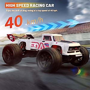 SupKonXi Remote Control Car S911, High Performance 1:16 2.4Ghz Remote Control Truck, 40KPH High-Speed RC Cars Waterproof All Terrains 4WD Off-Road RC Truck Crawler with 2 Rechargeable Batteries