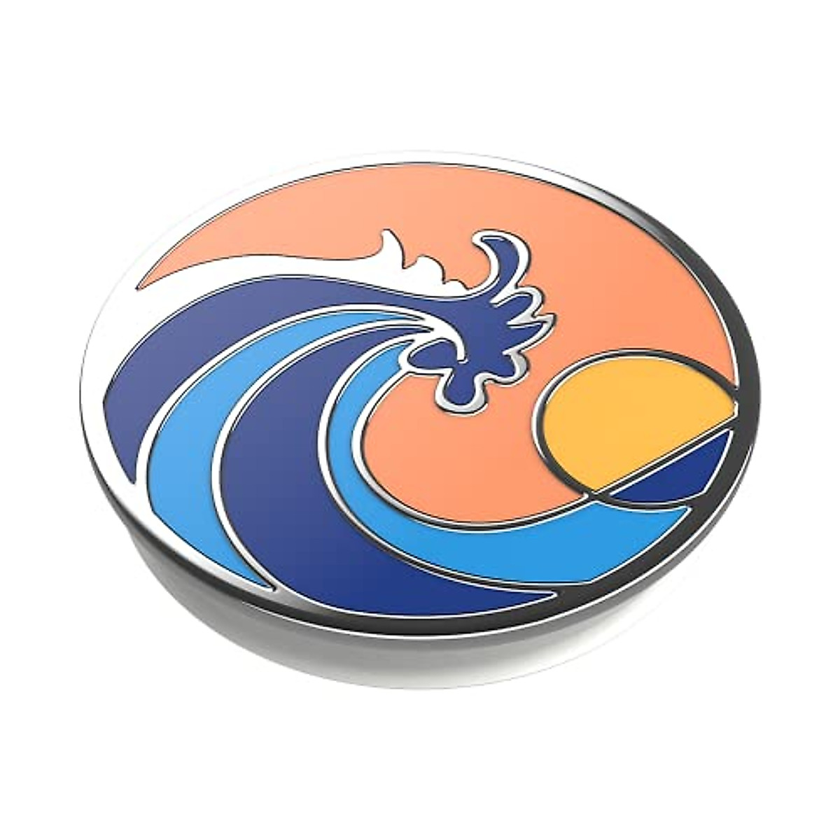 PopSockets PopGrip - Expanding Stand and Grip with Swappable Top - (Ride The Wave Coral)