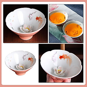 Hemoton Ramekins Cereal Bowl Bowls Japanese Tea Set Colorful Painting Tea Cup Household Teaware Ceramic Tea Cup Chinese Tea Tasting Cup Chinese Tea Set Soup Soup Bowls Bowl Mini Tea Cup