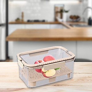 Lettuce Container for Fridge, Portable Tight Seal Crisper Box, Produce Saver Storage Bins, Multifunctional Freezerable Lettuce Container, Clear Vegetable Storage Box,