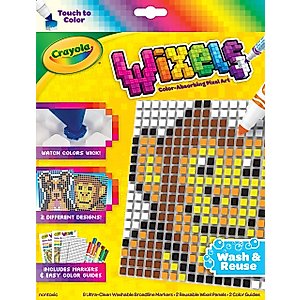 Crayola Wixels Animals Activity Kit, Pixel Art Coloring Set, Gift for Kids, Ages 6, 7, 8, 9