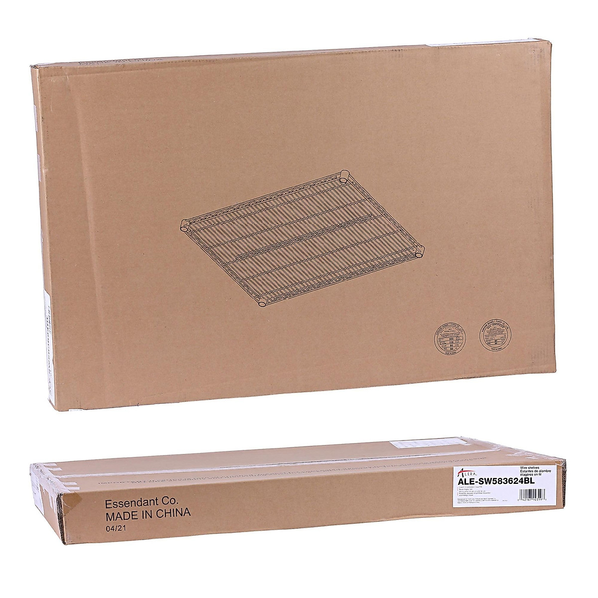 Alera SW583624BL Industrial Extra Wire Shelves, 36w x 24d, Black (Case of 2)