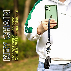 Amazon Essentials - Lanyard Keychain with Detachable Alloy Metal Rings (blue)