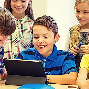 SP SOUNDPRETTY Kids Earbuds with Microphone 30 Pack, Bulk Earphones Headphones with Microphone Stereo Disposable Earbuds for Kids Students Classroom Schools