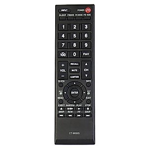 New CT-90325 Remote Control fit for Toshiba LCD LED TV 19AV600 19AV600U 19AV600UZ 19C100 19C100U 19C10U 19C1D 19C1DU 19L4200 19L4200U 19SL400 19SL400U (CT90325)(75014374)(75022871)
