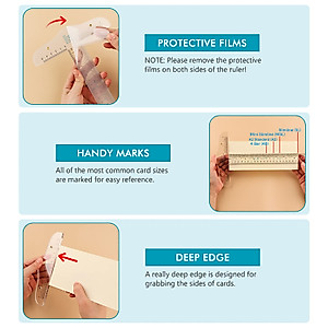 12 Inches/30cm Acrylic Clear T-Square Ruler, Inches and Metric, T Square Ruler, Transparent, T Ruler, for Crafting Drafting and General Layout Work Art Framing & Drafting Scrapbooking Crafting