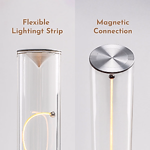 AUGE LIGHT 3-in 1 Battery Powered Wall Light Magnetic LED Wall Lamp Cordless Wall Lights Motion Sensor Wall Sconces for Indoor Staircase Corridor Beside Hallway Cabninet(White)