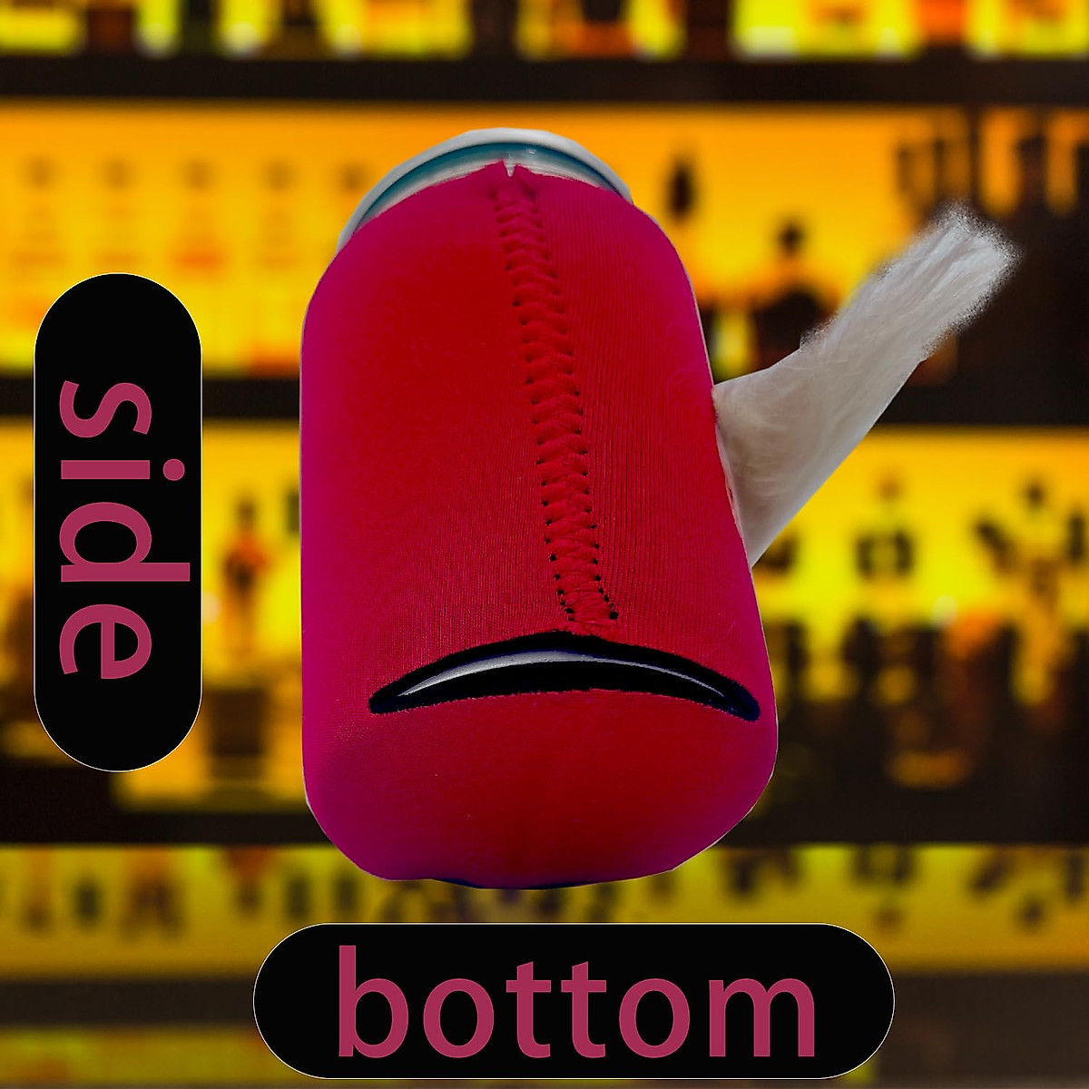 2 PCS Funny Can Coolers Sleeves with Trump Hair, Great Novelty Gifts Unique Presents for Men Women, Beer Can Cooler