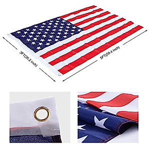 WeValor 20FT Telescoping Flag Pole Kit, Heavy Duty 16 Gauge Aluminum Outdoor In Ground Flag Poles with 3x5 USA Flag, for Residential or Commercial, Silver