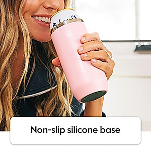 Thermoflask Premium Quality Vacuum Insulated Can and Bottle Cooler, Tall Size, 16 Ounce, Ultimate Gray