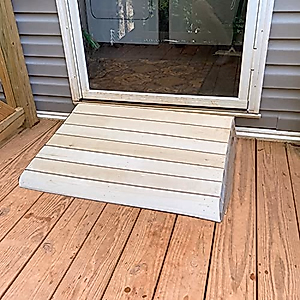 SZYDKJ 5-8in Rise Wooden Wheelchair Ramp Wheelchair Ramp with Slip-Resistant Surface, Threshold Ramp for Home/Front Door/Yard/Doorways,Wheelchairs Walkers Car Motorcycle Entry Sill Steps Transition Ra