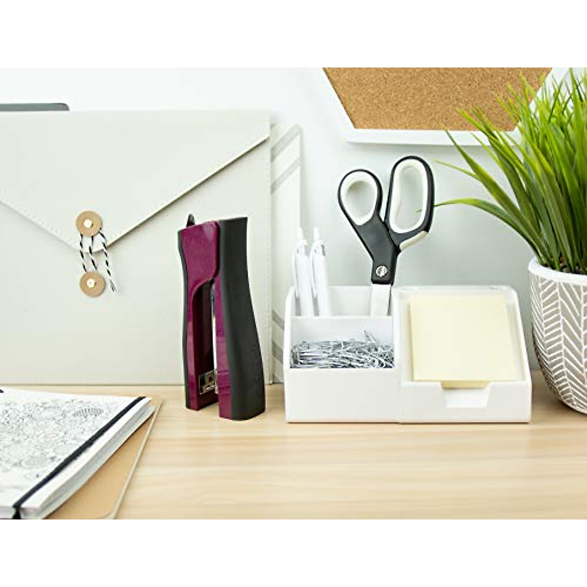 Bostitch Office Dynamo Stand-Up Stapler with Built-in Pencil Sharpener, Staple Remover and Staple Storage (B696R-MAG)