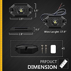 Hovano LED Rock Lights Green 20Pods Waterproof LED Neon Underglow Light for Truck Car ATV UTV SUV Off Road Boat High Power Under Body Glow Trail Rig Lamp (Green)