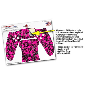 WraptorSkinz Skin Wrap compatible with Sony PS5 DualSense Controller Scattered Skulls Hot Pink (CONTROLLER NOT INCLUDED)