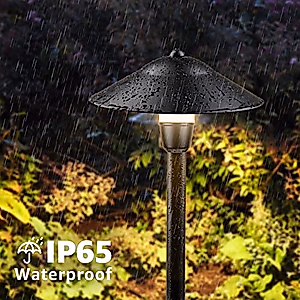 SUNVIE Low Voltage Landscape Pathway Lights, 12-24V 3W LED Path Lighting, 3000K Outdoor Low Voltage Landscape Lighting, IP65 Waterproof Aluminum Path and Area Light for Yard Garden Walkway, 2 Pack