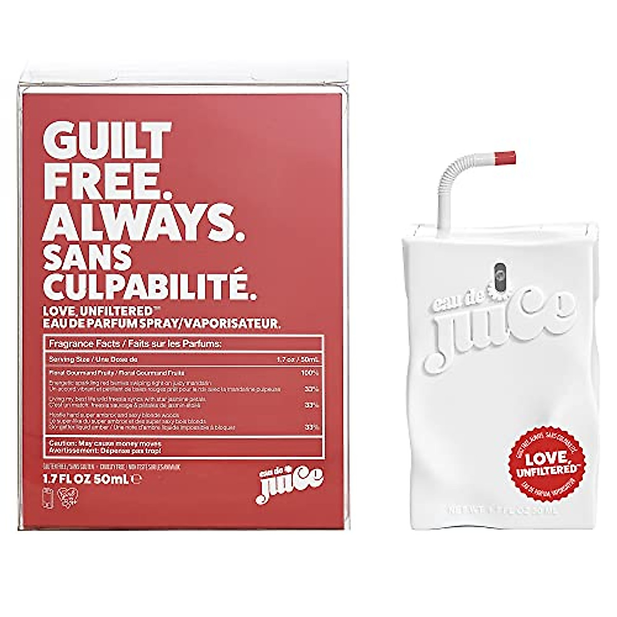 Eau De Juice Love Unfiltered EDP Spray, Floral, 1.7 Fl Oz