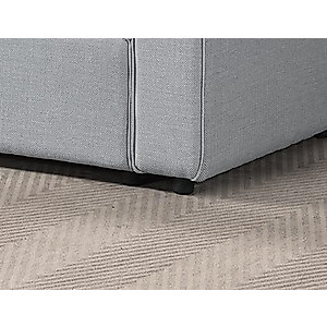 BIOEVER Modular Sectional Sofa,Convertible L Shaped 3 Seater Sofa with Removable Ottoman,Oversized Sectional Couches for Living Room,Modular Sectionals with Chaise,Corner Couch(Gray)