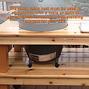 Mydracas Grill Stand for Big Green Egg Large Nest,Big Green Egg Accessories Kamado Grill Table Nest Stand (L-for Large BGE)