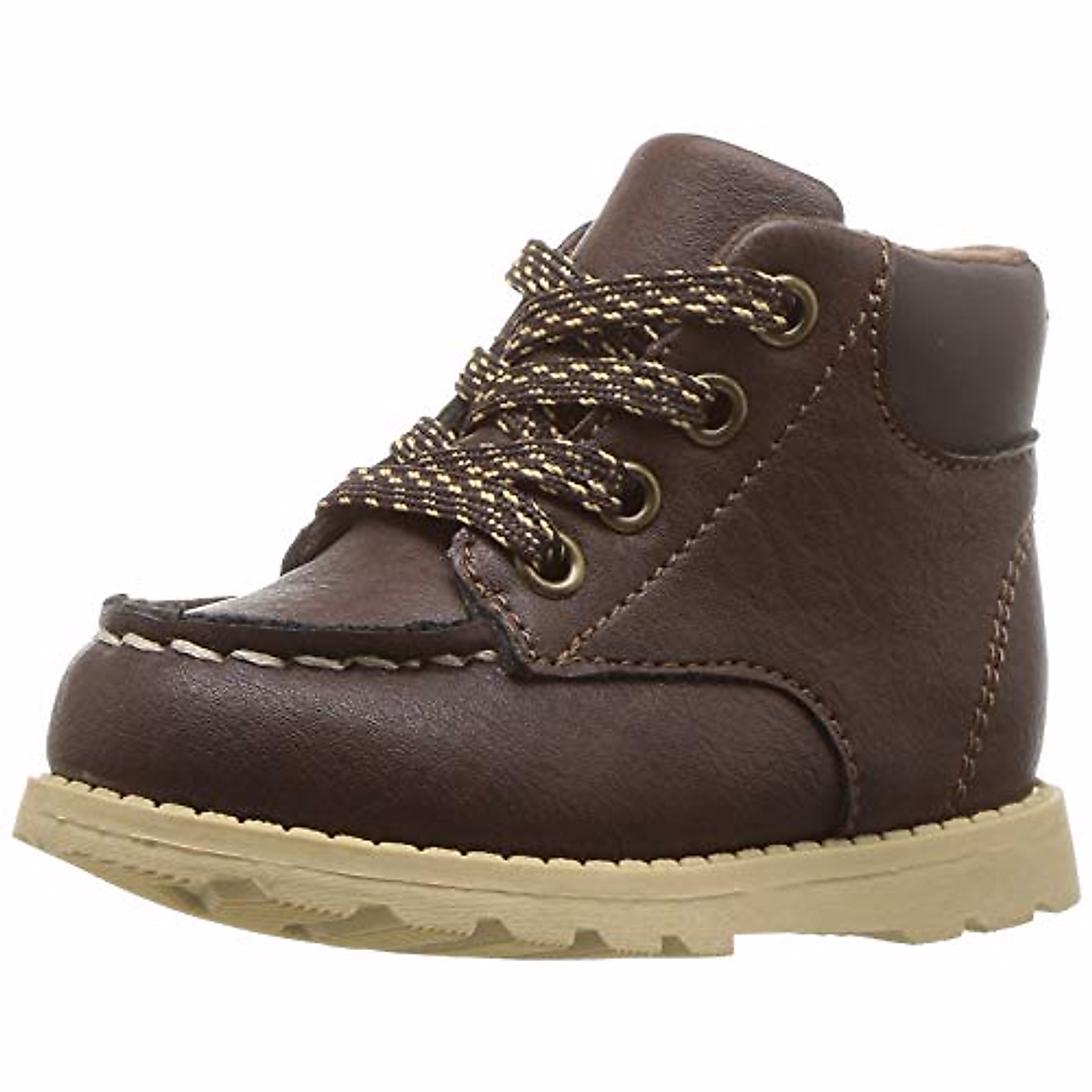 carter's Boys' Brand Fashion Boot, Brown, 6 M US Toddler
