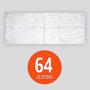 Amazon Basics Dry Floor Cloths to Clean Dust, Dirt, Pet Hair, 64 Count (Previously Solimo)