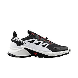 Salomon Supercross 4 Trail Running Shoes Mens Sz 9 Black/White/Fiery Red