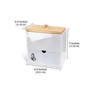 Dryer Sheet Dispenser package with Laundry Bag , Dryer Sheet Container with Basket for Dirty Clothes for Laundry Organization , white Acrylic Dryer Sheet Dispenser Box , Dryer Sheet Holder, DSD001