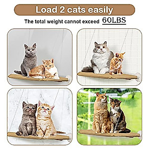 Cat Window Hammock Perch Cat Safety Sunny Bed with Durable Heavy Duty Suction Cups Resting Sunny Window Seat for Indoor Cats Sleeping Space Saving Window Mounted Cat Bed Holds Up to 30lbs (Blue)