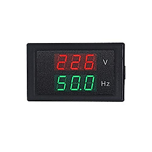 KETOTEK Digital AC Voltmeter Panel Mounting Meter AC80-300V Frequency Counter 45.0-65.0 HZ LED Display Voltage Volt Frequency Meter Tester Gauge