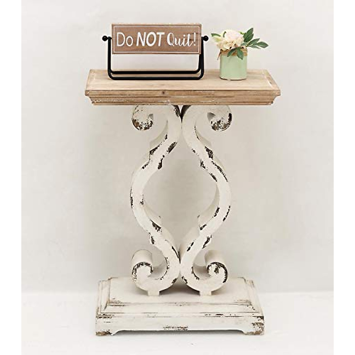 Rustic Farmhouse Accent End Table, Natural Wood Side Table Nightstand for Dinning or Living Room 19.75 x 11.75 x 27.5 Inches