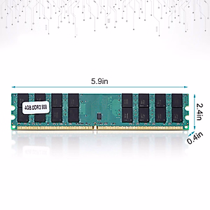 DDR2 Ram, 4GB 800MHz PC2-6400 DDR2 RAM 240-Pin 1.8V, DDR2 Memory Module for Desktop Computer Memory Module