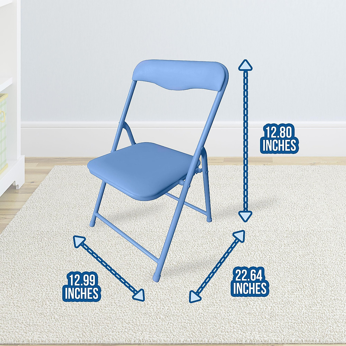 Plastic Development Group CH2023 5 Piece Colorful Kids Activity Foldable Table and Chair Furniture Set for Home Playrooms, Multicolor