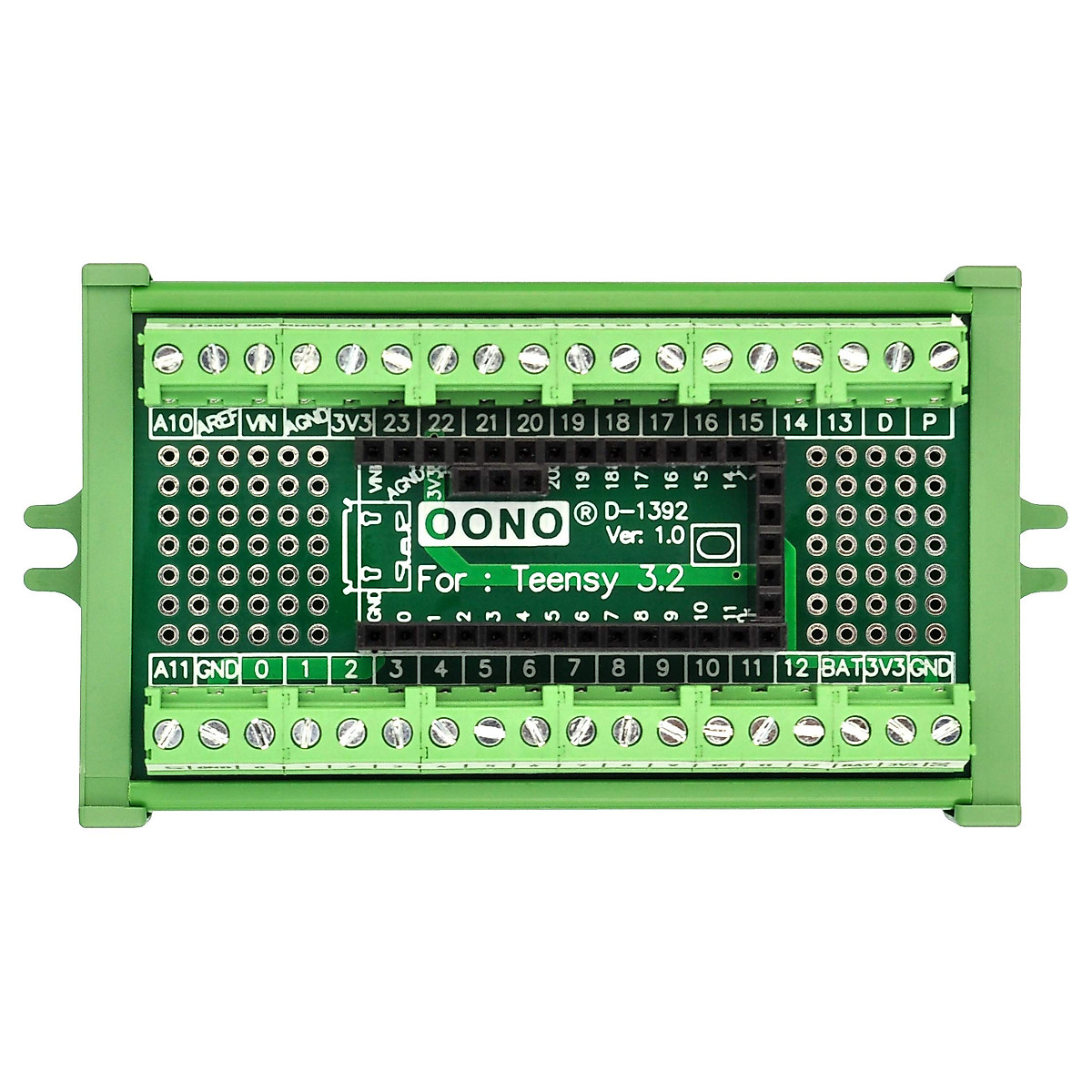 Terminal Block Breakout Board Module for Teensy 3.2, Screw Mount Version