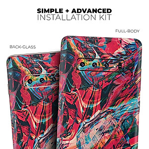 DesignSkinz Liquid Abstract Paint Remix V87 Protective Vinyl Decal Wrap Skin Cover Compatible with The Samsung Galaxy S20 (Screen Trim & Back Glass Skin)