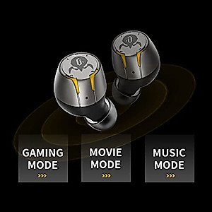 Gravastar Sirius Pro Wireless Earbuds, Bluetooth TWS Earbuds with 16 Hours Playtime, Deep Bass 3D Stereo, Headphones for iPhone/Android(War Damaged Yellow)