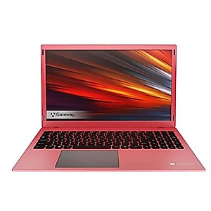 Gateway 15.6 FHD Ultra Slim Notebook in Red Intel Quad Core up to 3.1Ghz 4GB DDR4 128GB SSD Tuned by THX Audio HDMI Cortana Webcam Windows 11 (Renewed)