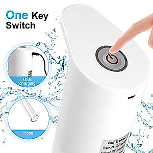 Bottle Water Pump, Mini 5 Gallon Water Dispenser Automatic Suction, Rechargeable Pressure Water Dispenser