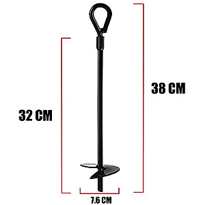 Jayzod Earth Ground Anchor 15 Inch Heavy Duty Earth Anchors Shelters, Canopies,Tents,Swing Sets,Trampoline，4 Pack,Adapter not Included