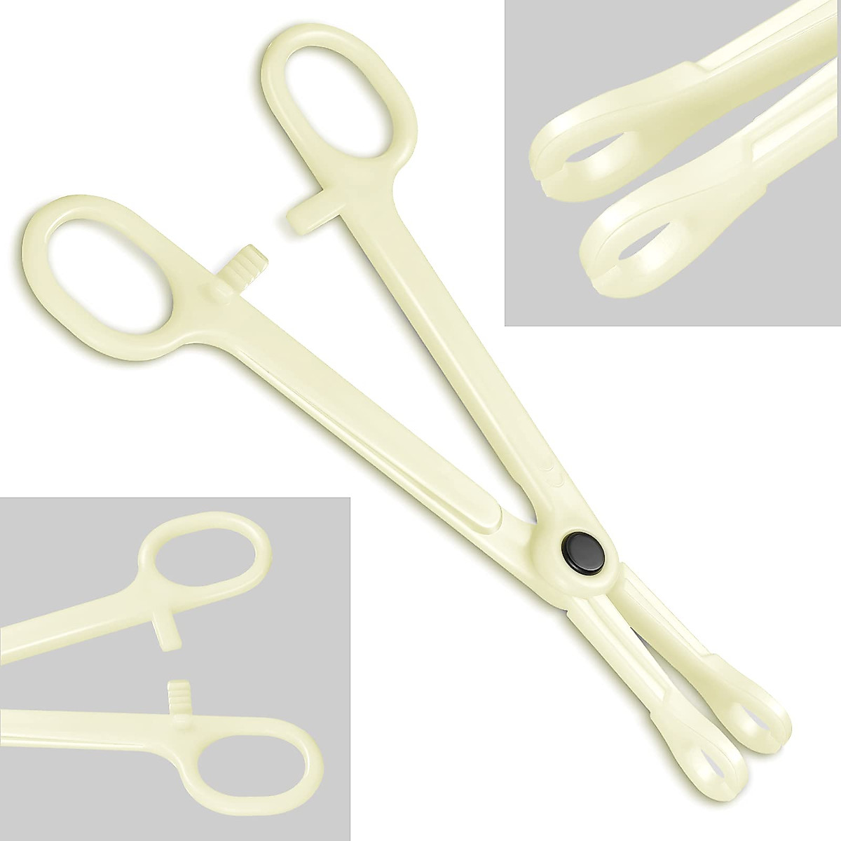 Honoson 100 Pcs Ear Nose Body Piercing Needles Mix Size 12G 14G 16G 18G 20G Stainless Steel Piercing Jewelry Kit and 1 Pcs Slotted Locking Pennington Forceps for Kit Supplies