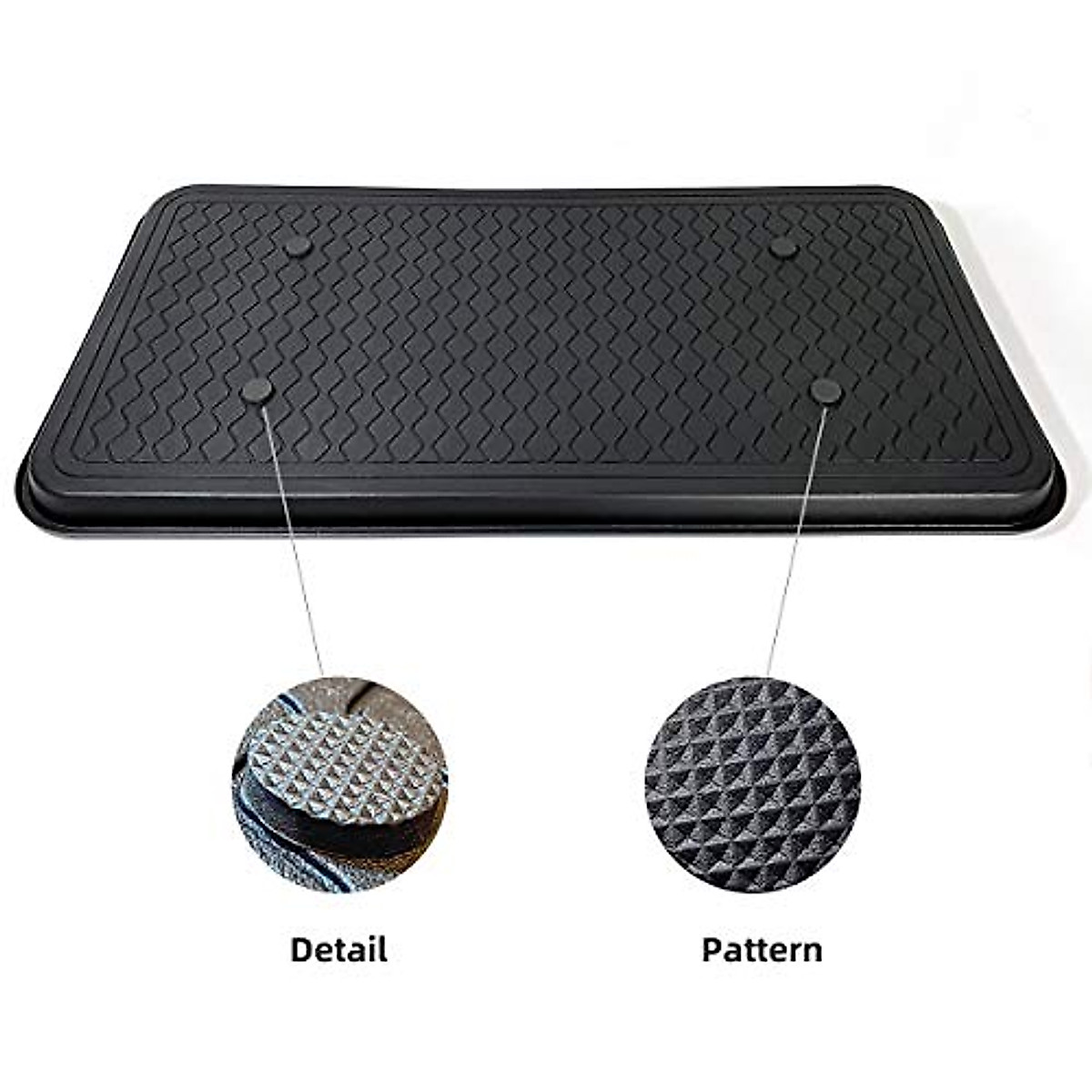 Vramy Multi-Purpose Boot Trays,Set of 2 Black All Weather Heavy Duty Shoe Trays,Pet Feeding Mat,Use for Indoor and Outdoor,30" x 15" x 1.2"