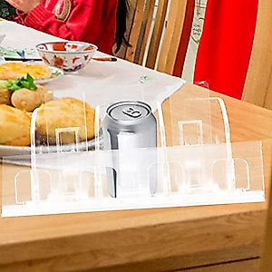 Pusher Tray Rack 3Pcs Drink Organizer for Fridge Automatic Beverage Pusher Glide Self-Pushing Soda Rack Can Organizer for Refrigerator Automatic Vending Machine