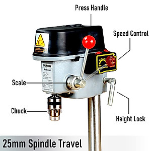 Mini Bench Drill Press, 340W Portable Drill Workbench, Light-Duty DIY Craft Drilling Repair Tool Expanding Drilling Machine Pressed-in Chuck 1-10mm