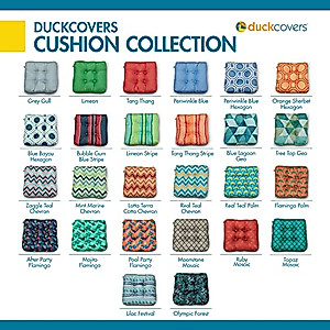 Duck Covers Water-Resistant Indoor/Outdoor Seat Cushions, 19 x 19 x 5 Inch, 2 Pack, Moonstone Mosaic, Outdoor Patio Cushions