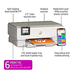 HP ENVY Inspire 7255e Wireless Color All-in-One Printer with bonus 6 months Instant Ink (1W2Y9A) White