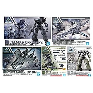 1/144, 30 Minute Missions, bEXM-14T Cielnova Dark Gray, Air Fighter Ver. Gray and Attack Submarine Ver. Light Gray, Option Weapon 1, Option Armor for Commander White, and MYD Curved Tweezers